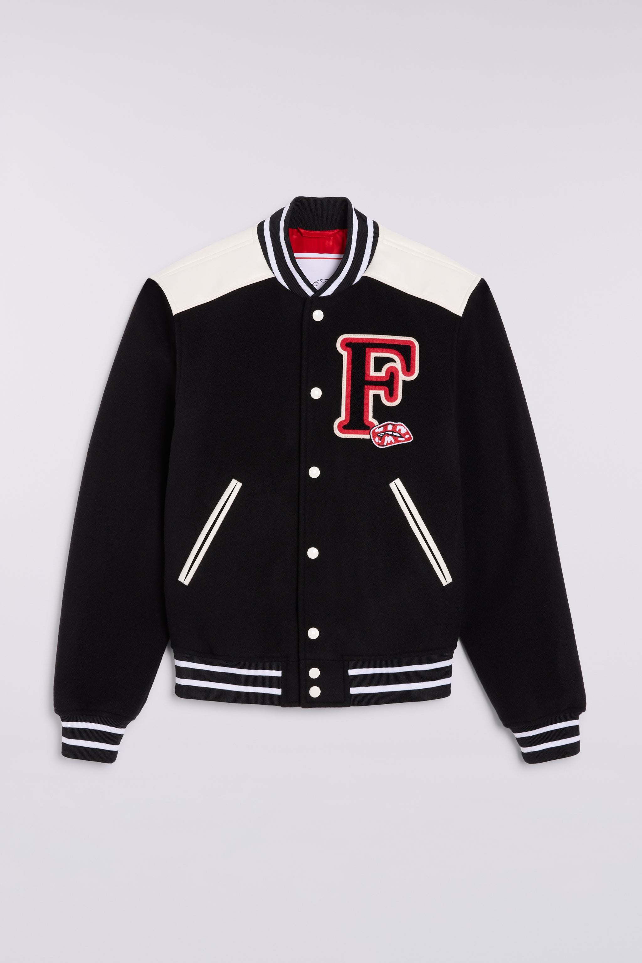 Varsity Patch Jacket Black | Fiorucci Official Online Store