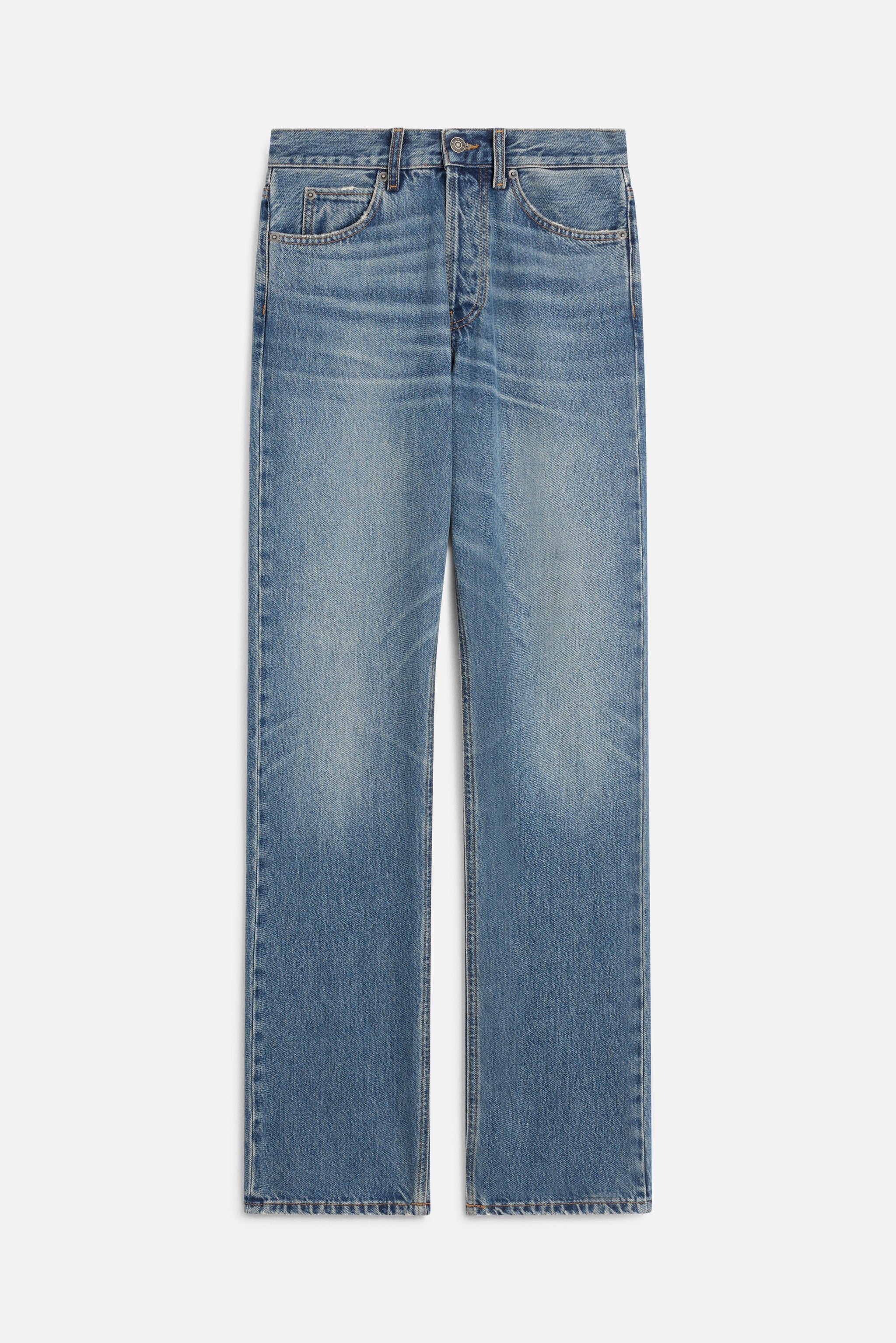 Rock Cupid Print Straight Fit Jeans Mid Blue | Fiorucci